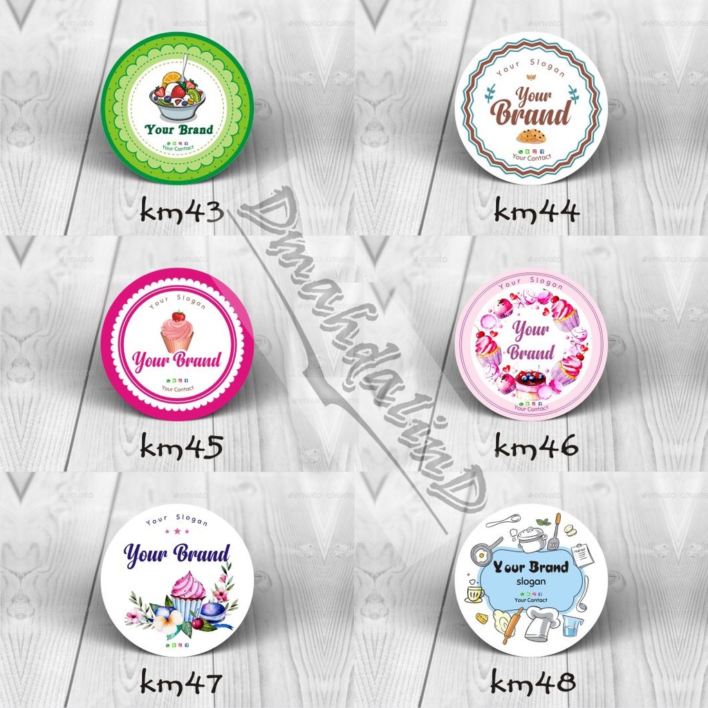 Jual Cetak Stiker A3 Logo Label Kemasan Makanan Minuman Kue Jus Pudot ...