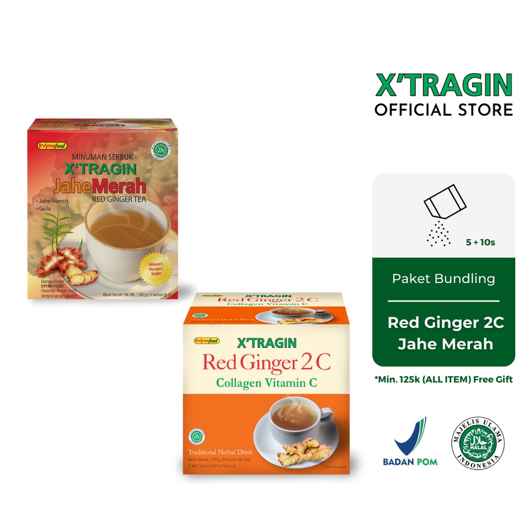 Jual Paket Bundling X'TRAGIN 1 Box Red Ginger 2C & 1 Box Jahe Merah ...