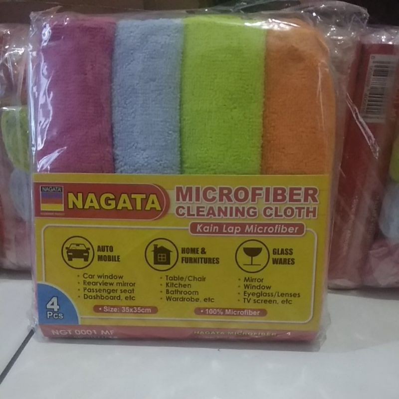 Jual Kain Lap Serba guna Microfiber Cleaning Cloth 1 bks isi 4bh ...
