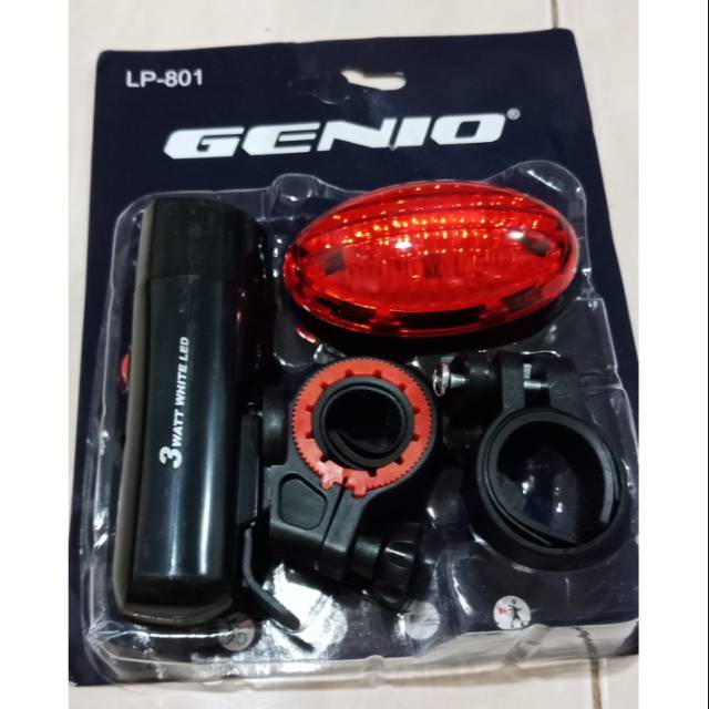 Jual Lampu sepeda depan belakang Genio | Shopee Indonesia
