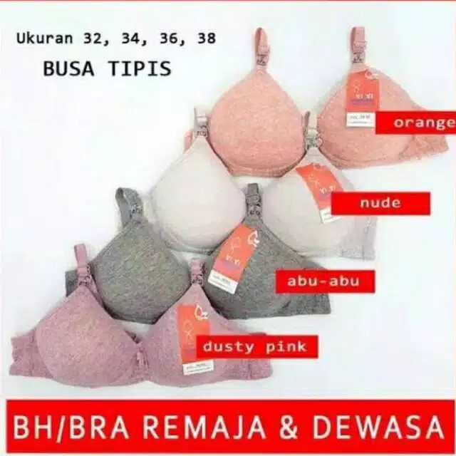 Jual BH Bra Fashion Wanita Bra Wanita Murah BH Busa Tipis Tanpa Kawat ...