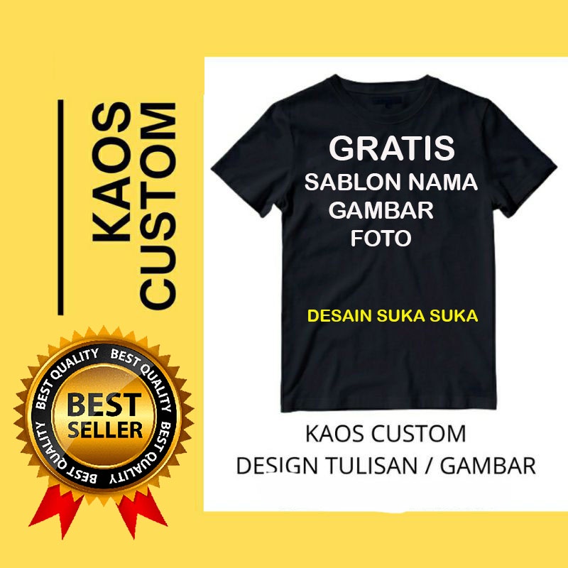 Jual DESAIN SUKA SUKA BAJU KAOS SABLON CUSTOM SATUAN FOTO GAMBAR NAMA TULISAN KATA KATA DESAIN ...