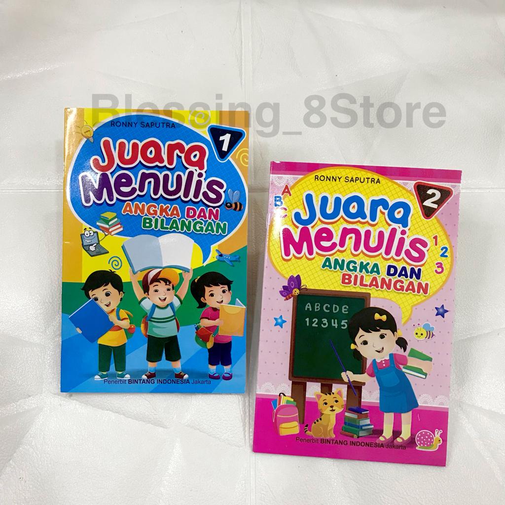 Jual Buku Anak Juara Menulis Angka dan Bilangan Jilid 1&2 untuk anak tk ...