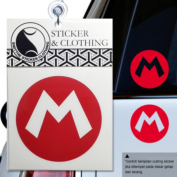 Jual Stiker Mario Logo Cutting Sticker untuk aksesoris Motor Mobil ...