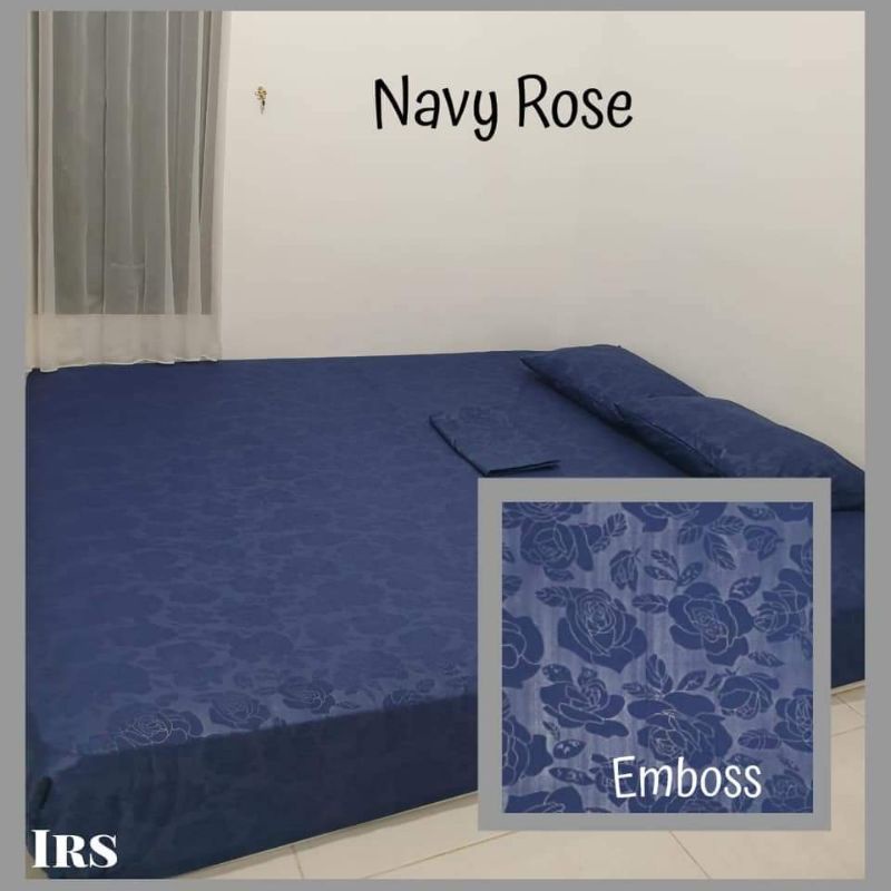 Jual sprei embos sprei polos embos merah biru hijau abu navy No 1 No 2 ...