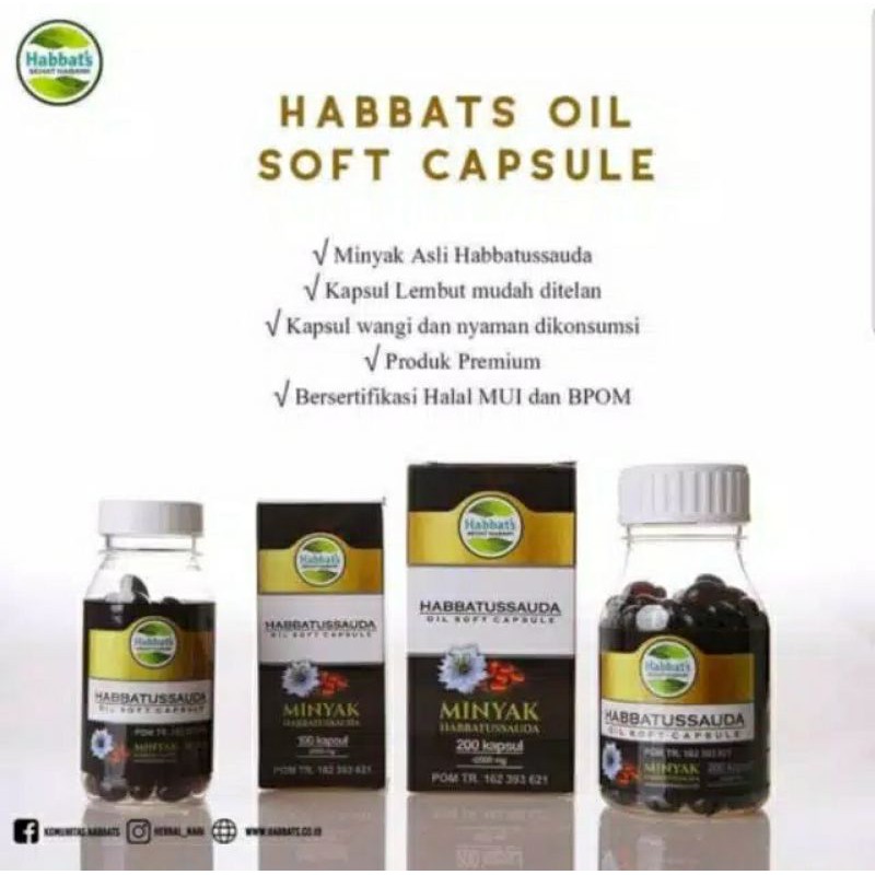 Jual Habbatussauda Oil soft capsule 100 | Habbat Sehat Nabawi Soft Gel ...