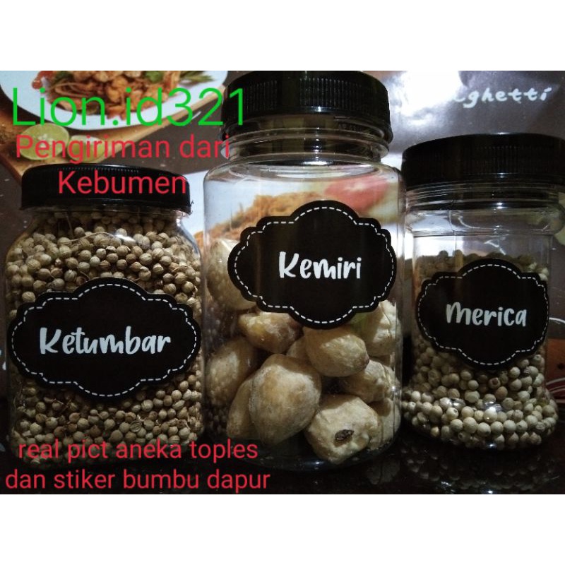 Jual Stiker bumbu dapur/label bumbu dapur rempah rempah gula kopi dsb ...