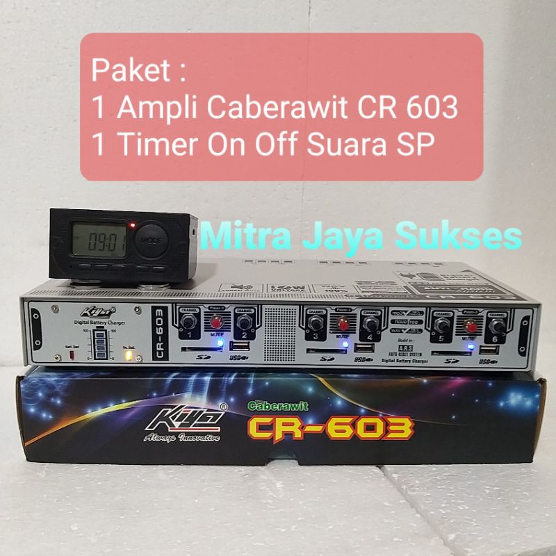 Jual Paket Ampli Walet Caberawit CR 603 + Timer Kiya On Off Suara ...