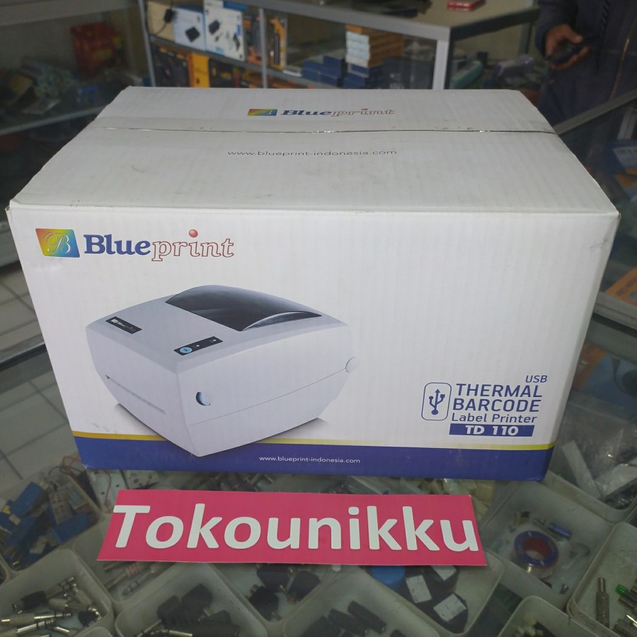 Jual PRINTER BARCODE THERMAL BLUEPRINT TD110 USB - LABEL RESI UKURAN A6 ...