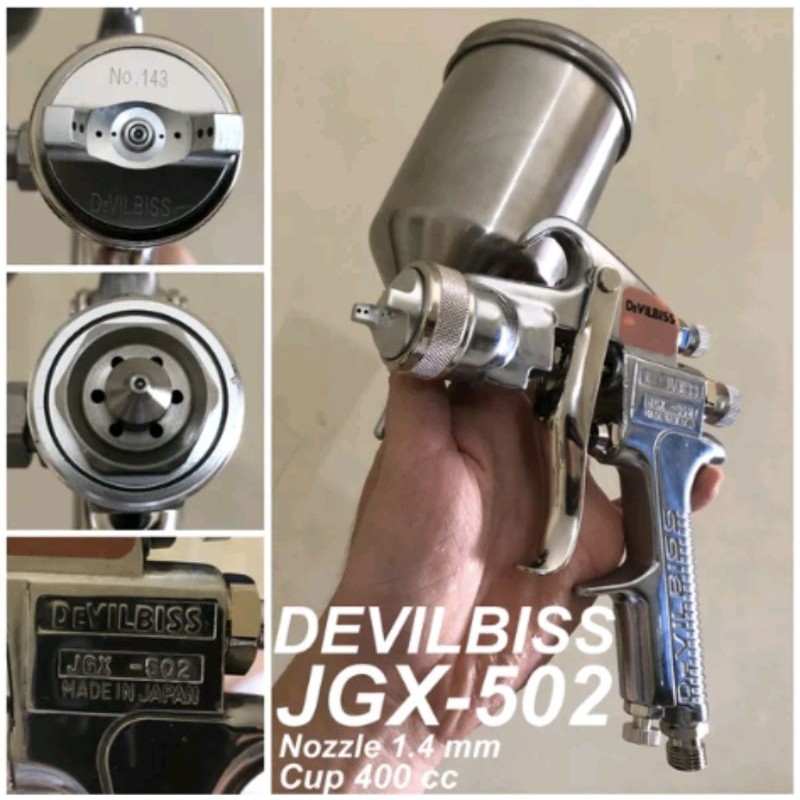 Jual Spray Gun Devilbiss JGX-502 G Tabung Atas | Shopee Indonesia