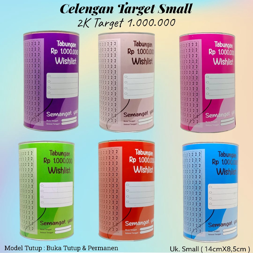 Jual Celengan Target 2k Target 1jt Celengan Target Buka Tutup Viral ...
