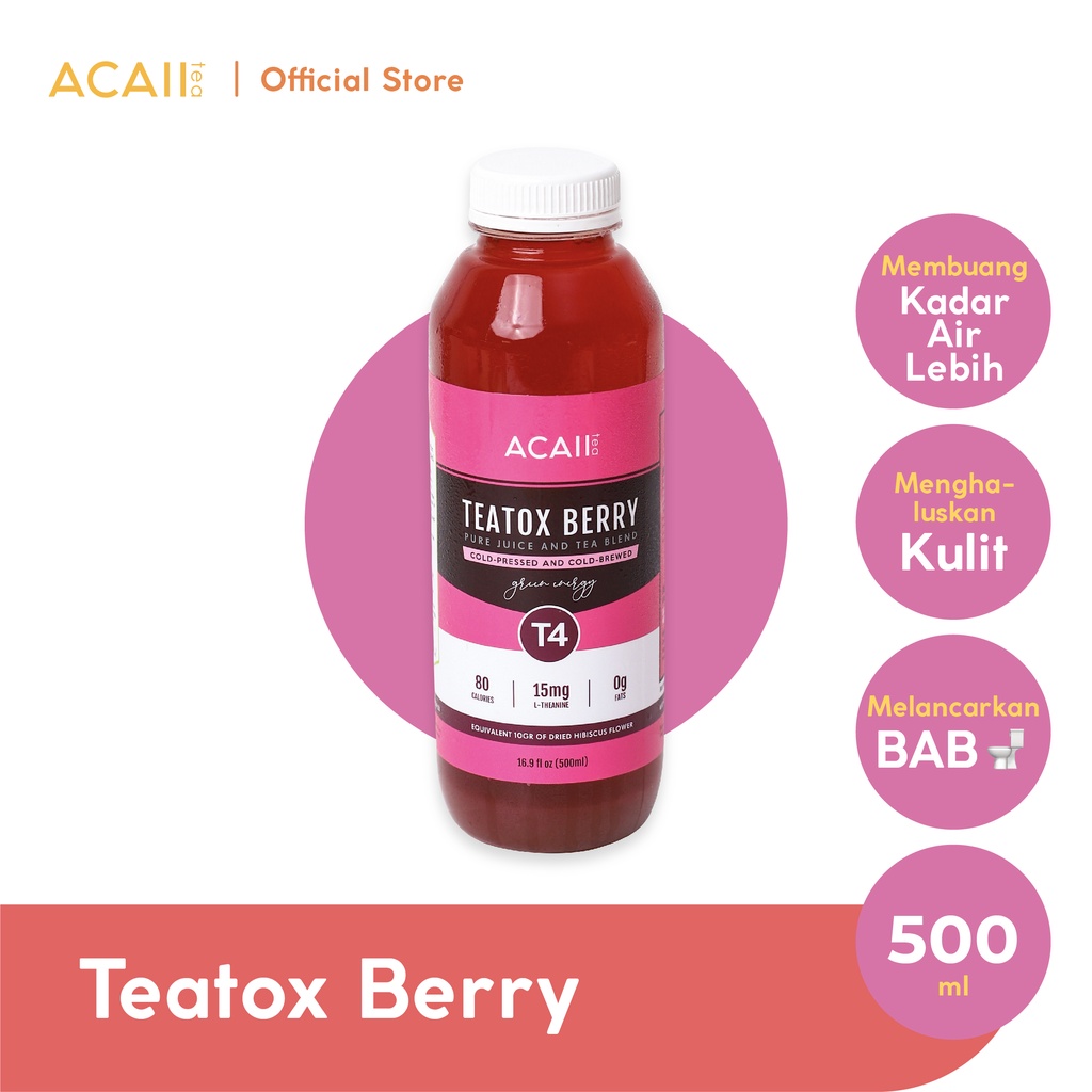 Jual Acaii Tea Teatox Berry 500ml | Shopee Indonesia