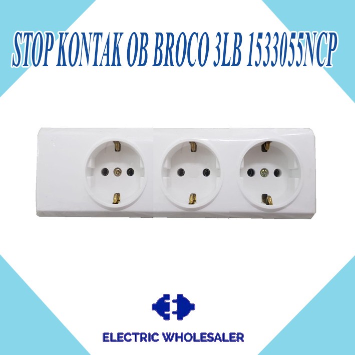 Jual STOP KONTAK OB BROCO 3LB 1533055NCP (TUTUP BAWAH) | Shopee Indonesia