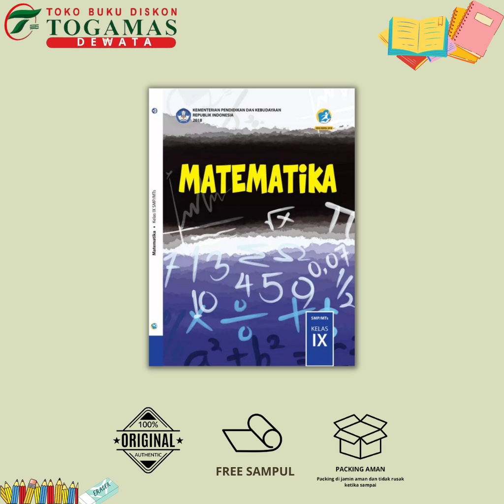 Jual BUKU PAKET SMP KELAS IX | MATEMATIKA SMP/MTS KELAS IX KURIKULUM 2013 ED. REVISI 2018 ...