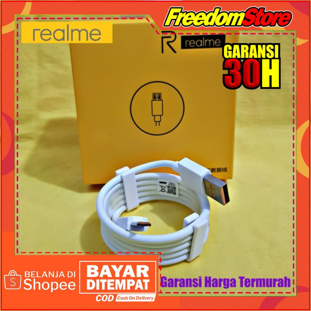 Jual Kabel Data Realme VOOC 2 Pro / 3 Pro / 5 / 5i / 5s / C1 / C2 / C3 / C11 / C12 / C15 / C20 ...