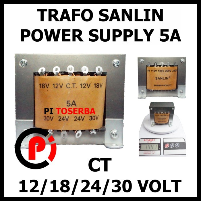 Jual SANLIN Trafo 5A CT 30V Transformator Power Supply Step Down 30 Volt | Shopee Indonesia