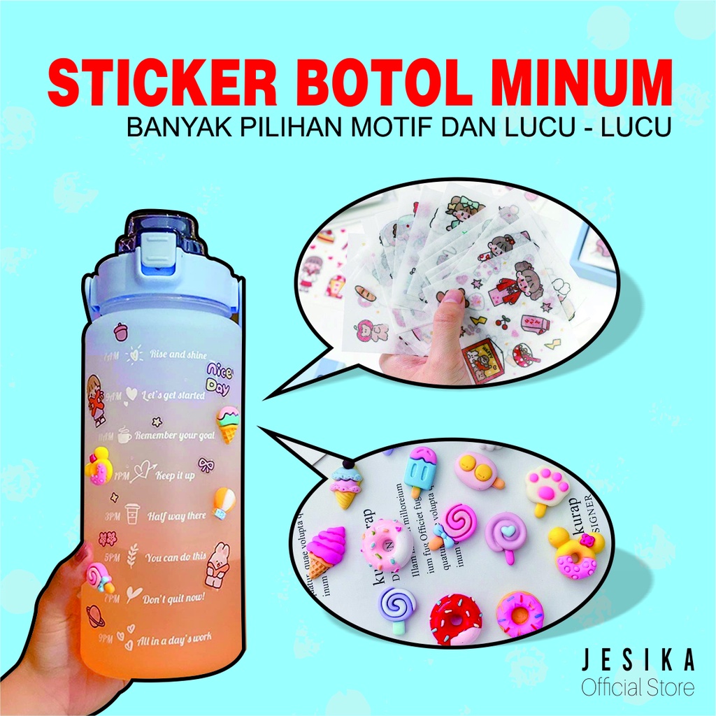 Jual Sticker Stiker 3D dan 2D botol minum dinding case hp aesthetic ...