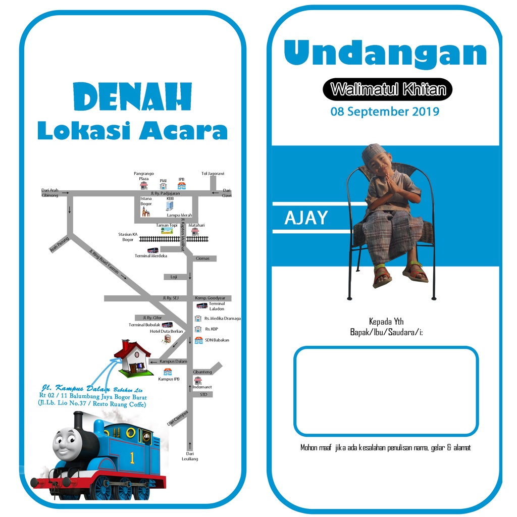 Jual cetak PRINT undangan sunat khitanan cepat USKT008 minimum order ...