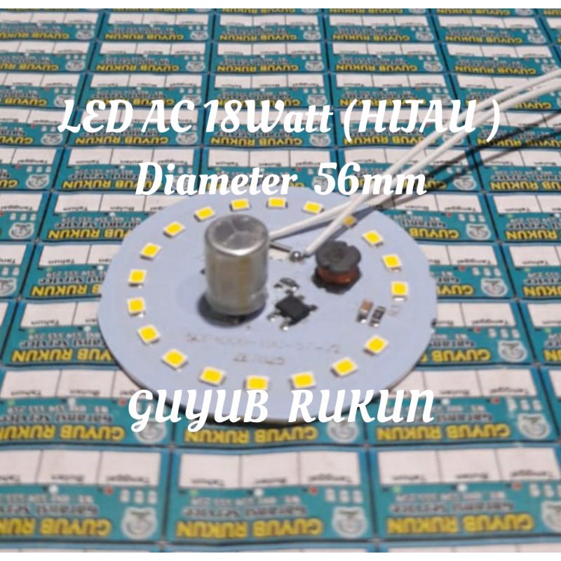 Jual LED AC 18 watt HIJAU ( PCB BIRU ) | Shopee Indonesia
