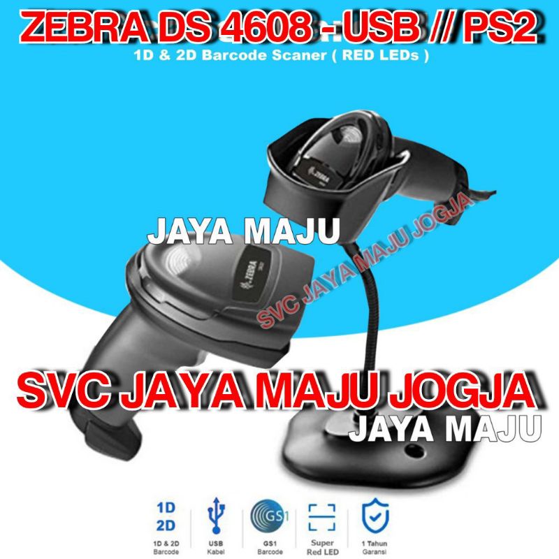 Jual ZEBRA DS 4608 SR - USB // PS2 // SERIAL - 2D 1D || BARCODE SCANNER HANDHELD - IMAGER ...