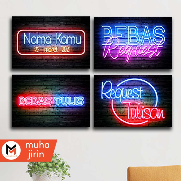 Jual (20x29) Wall Decor Pajangan Hiasan Dinding Custom Desain Neon ...