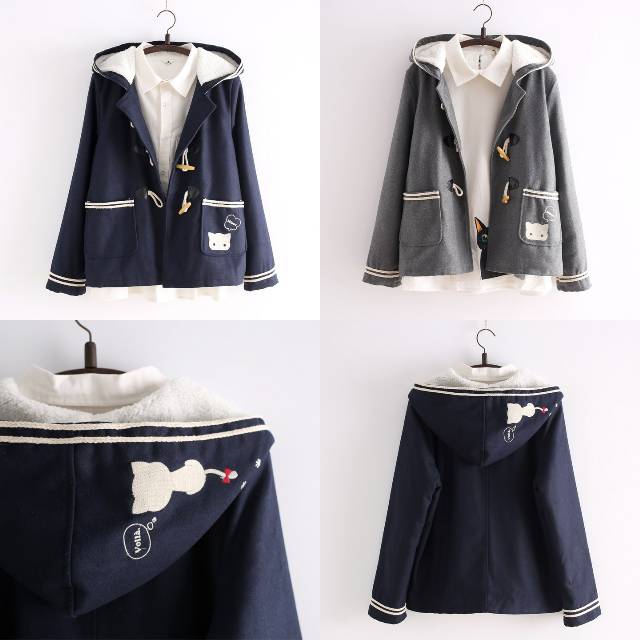 Jual Cutie Cat Toggle Jacket Neko Cat Kucing Jaket Animal Lucu Kawaii ...