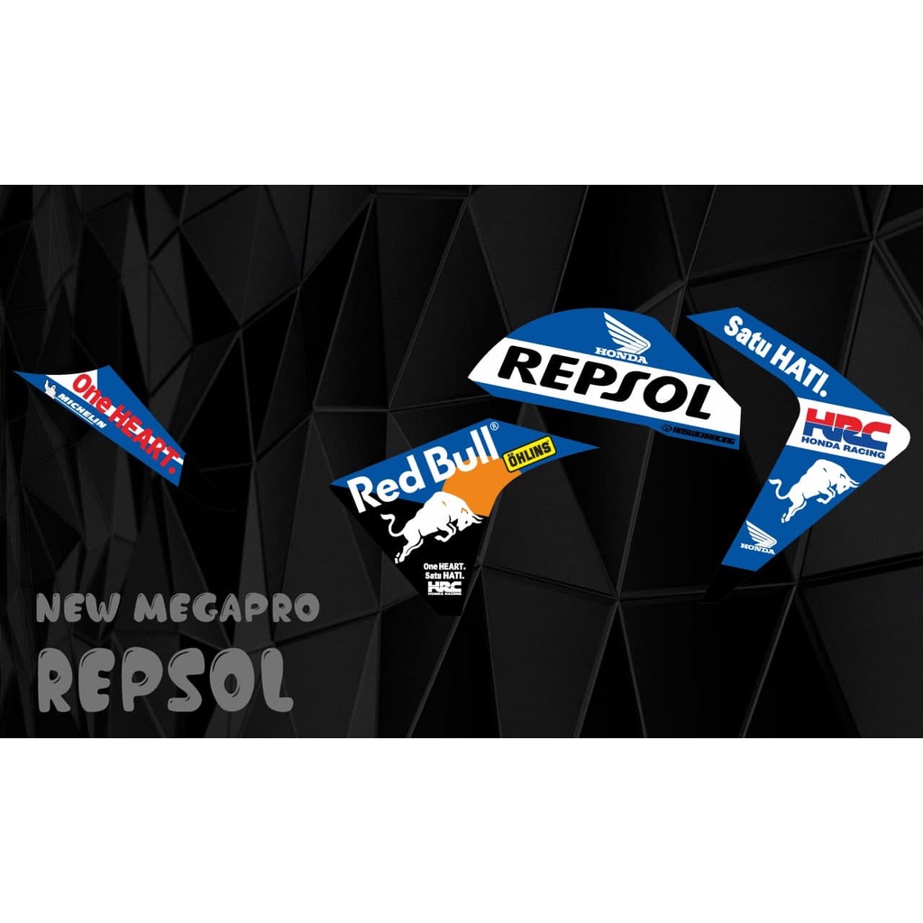 Jual Stiker striping Honda New Megapro Repsol | Shopee Indonesia
