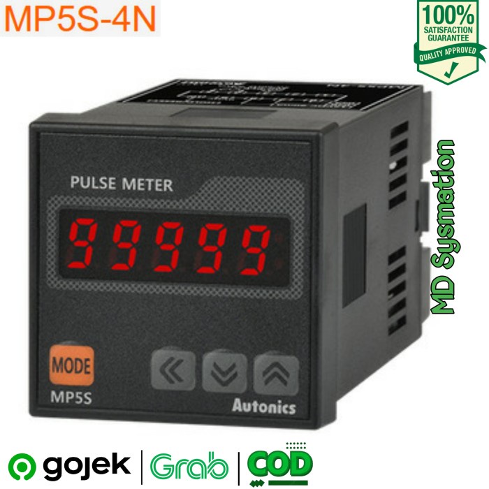 Jual Autonics MP5S-4N Digital Panel Meter, Pulse Meter/RPM Meter ...