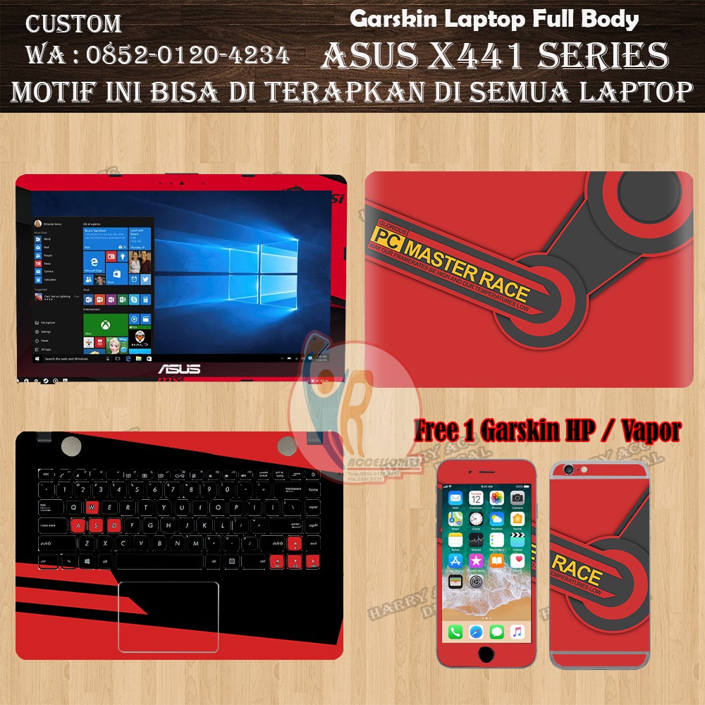 Jual Original Garskin Laptop Full Body Asus X441 Series -Free Custom ...