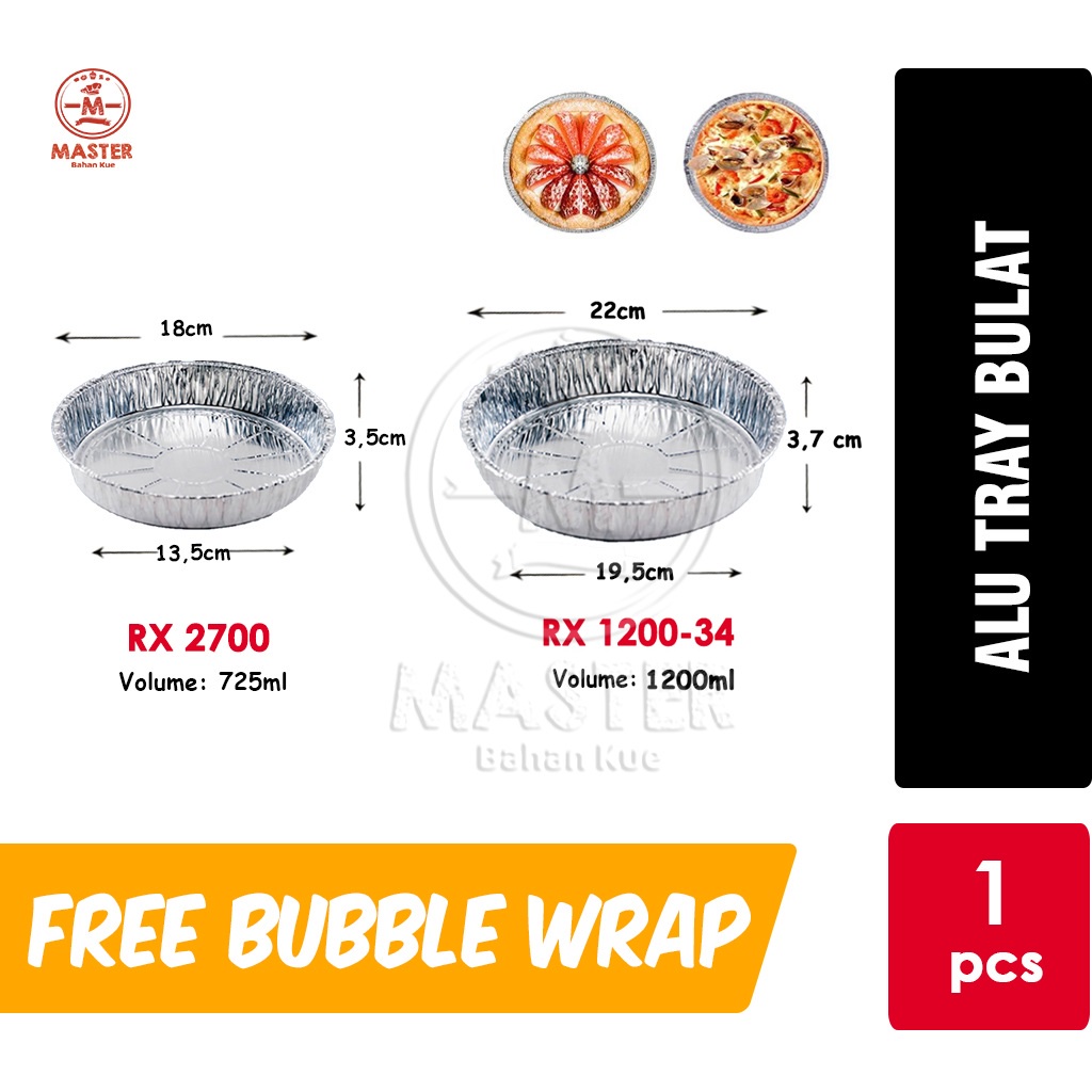Jual Aluminium Foil Tray RX Bulat / RX 1200 / RX 2700 / Alu Tray Cup [1 ...