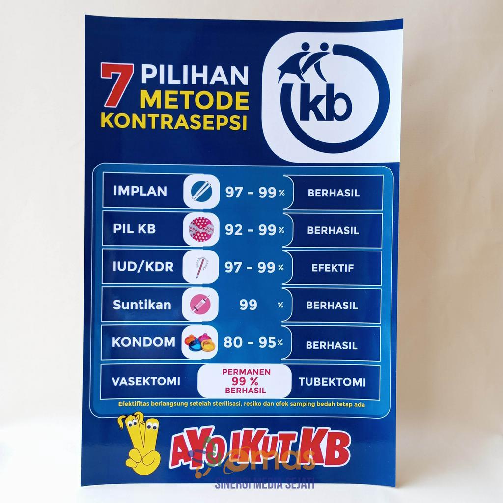 Jual Poster Kebidanan | 7 Pilihan Metode Kontrasepsi | Poster Ayo Ikut KB | Poster Ibu dan Bayi ...