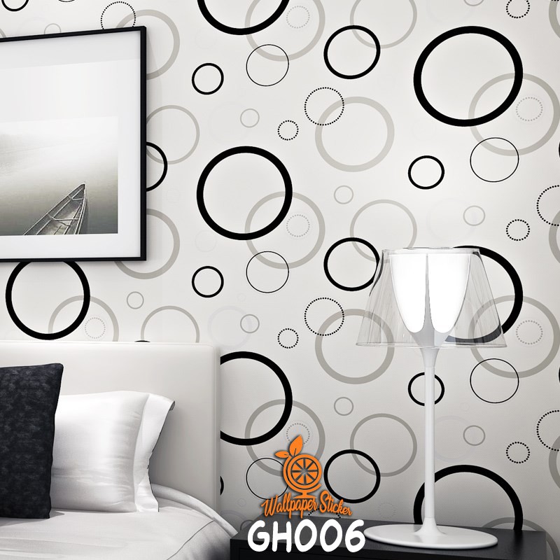 Jual Wallpaper Dinding Motif Polkadot Wallstiker Dinding Aesthetic Stiker Dinding 8 meter Murah ...