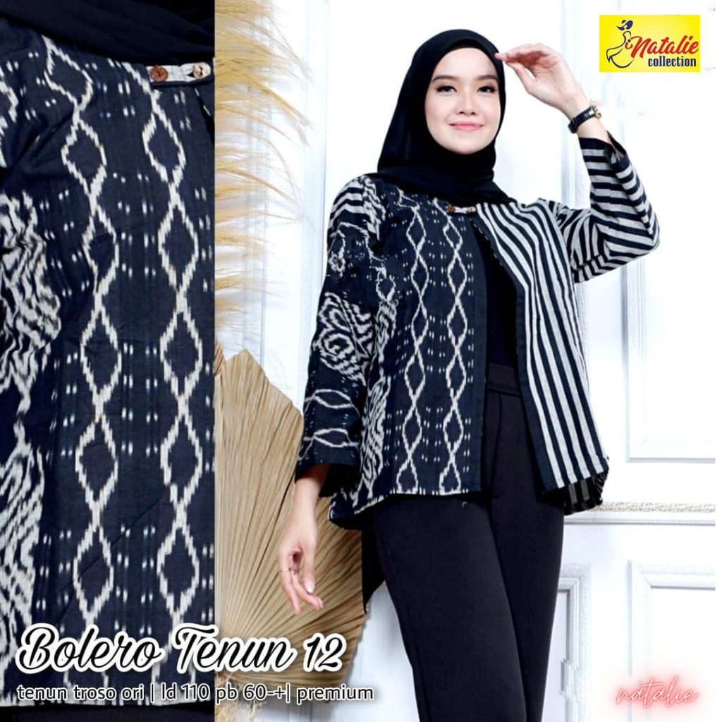 Jual BLUS CARDI ATASAN BATIK WANITA BAJU KERJA KANTOR Blazer tenun ...
