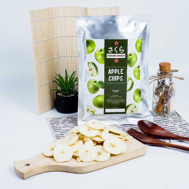 Jual Sakura Snack Keripik Buah Rasa Apel 100gr ( Cemilan Sehat ...