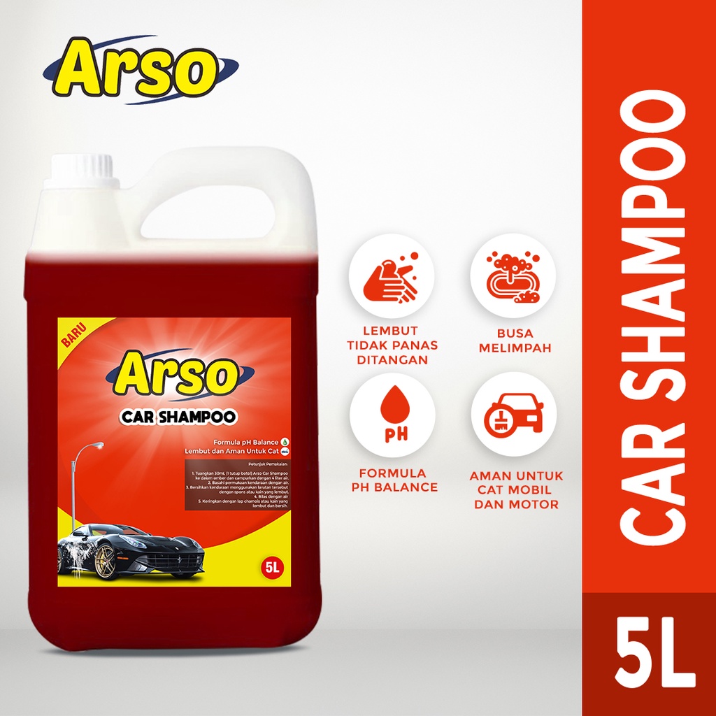 Jual Arso Car Shampoo/Sampo Mobil PREMIUM 5 Liter | Shopee Indonesia