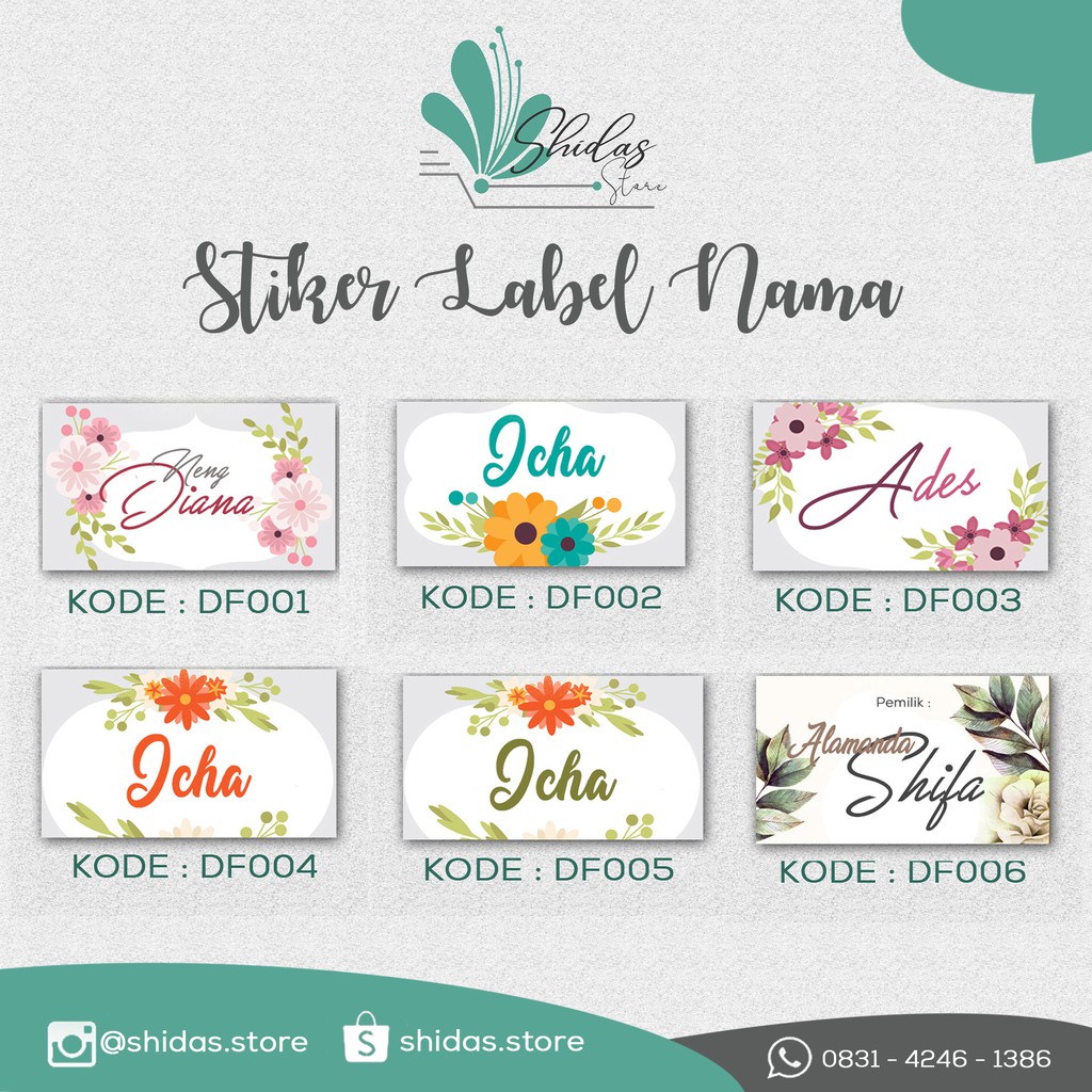 Jual STIKER LABEL NAMA | Shopee Indonesia