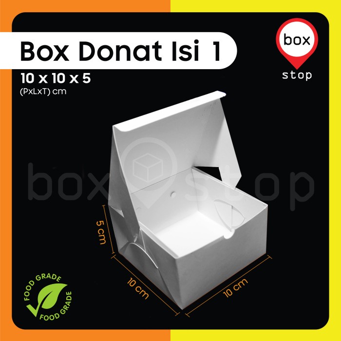 Jual Box Donat - Kotak Donat - Dus Donat Donut - PUTIH- Isi 1 (100 pcs ...