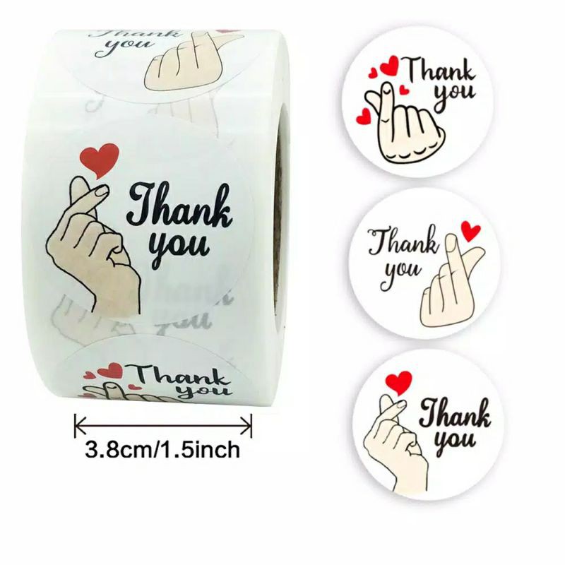 Jual Sticker Stiker Thank You Online Shop Bungkus Kue / Roti / Kemasan ...