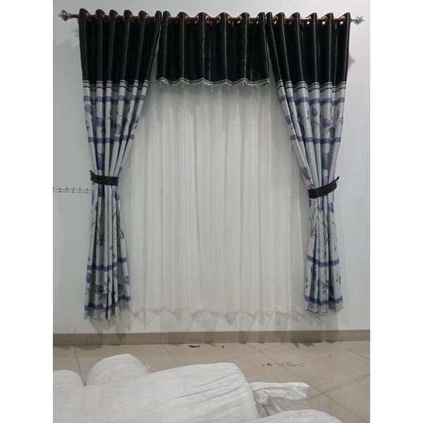 Jual Gorden Paket Gorden 1set Gorden Dan Poni Jendela Pintu 1set Model ...