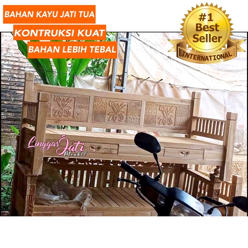 Jual BALE BALE JATI BANGKU JATI BENCH JATI BALE BALE MINIMALIS KURSI ...