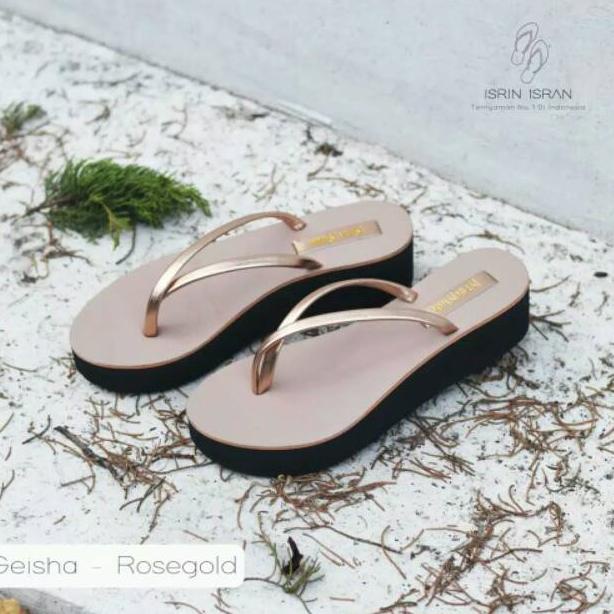 Jual Sandal Wanita (Geshia) By Isrin Isran Original 8B6 | Shopee Indonesia