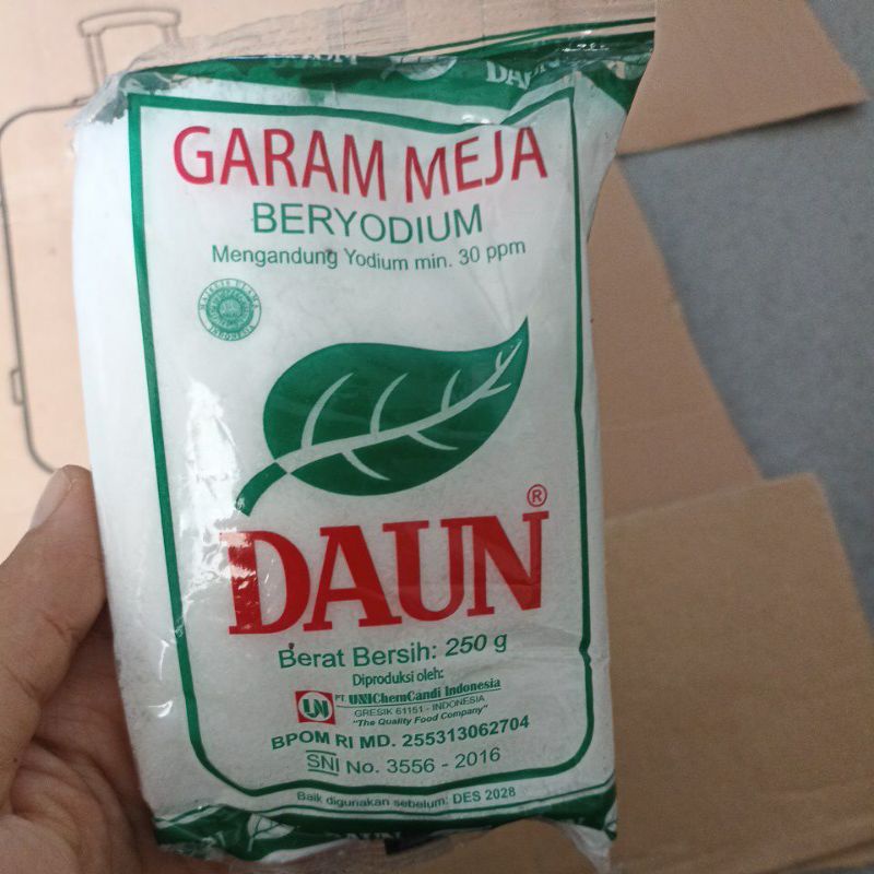 Jual Garam meja ber yodium cap daun | Shopee Indonesia
