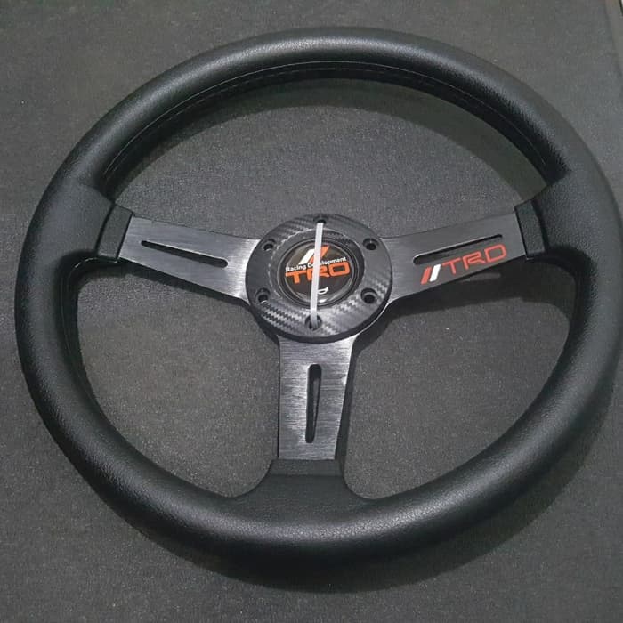 Jual stir setir racing balap mobil hitam carbon LOGO trd UNIVERSAL 13 ...