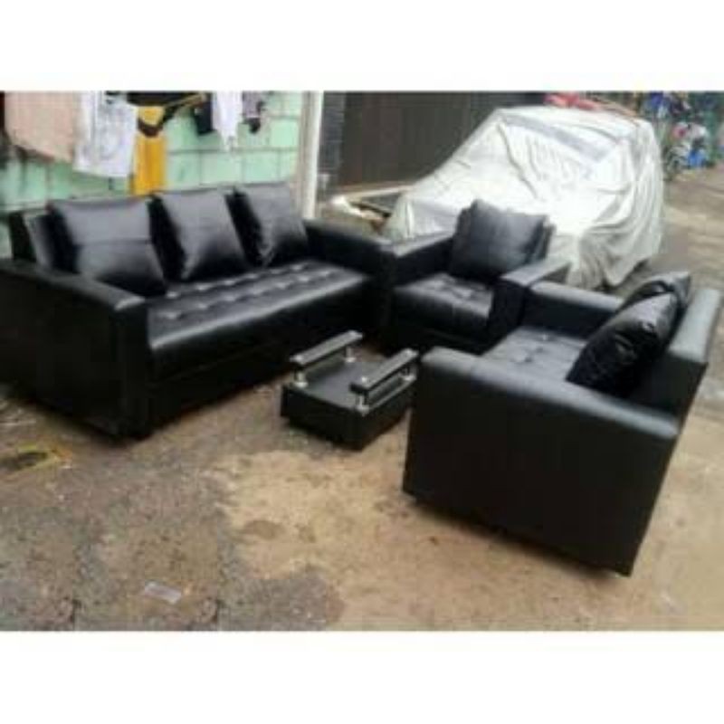 Jual sofa 311 hitam bahan full oscar | Shopee Indonesia