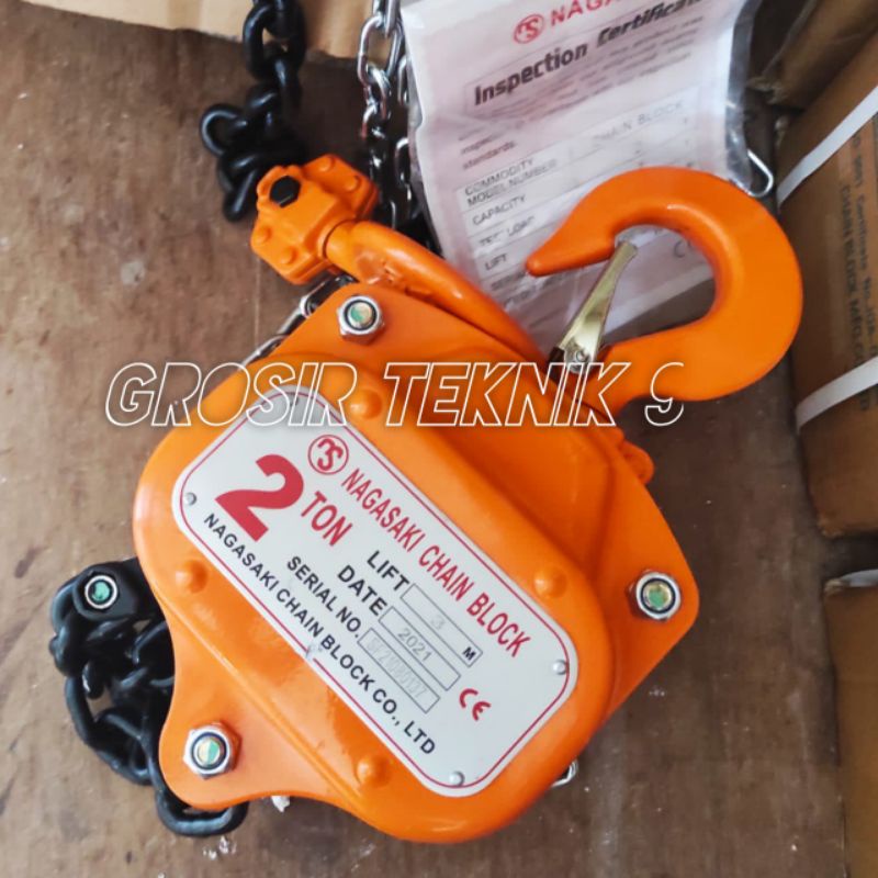 Jual Nagasaki Chain Block 2 Ton 5 Meter Takel Rantai Katrol Manual Chain Hoist Japan | Shopee ...