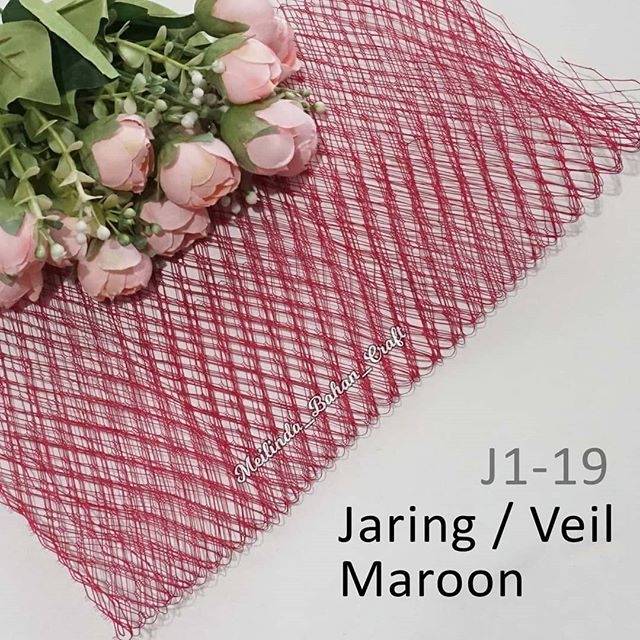 Jual kain jaring atau veil bahan aksesoris fascinator topi hiasan ...