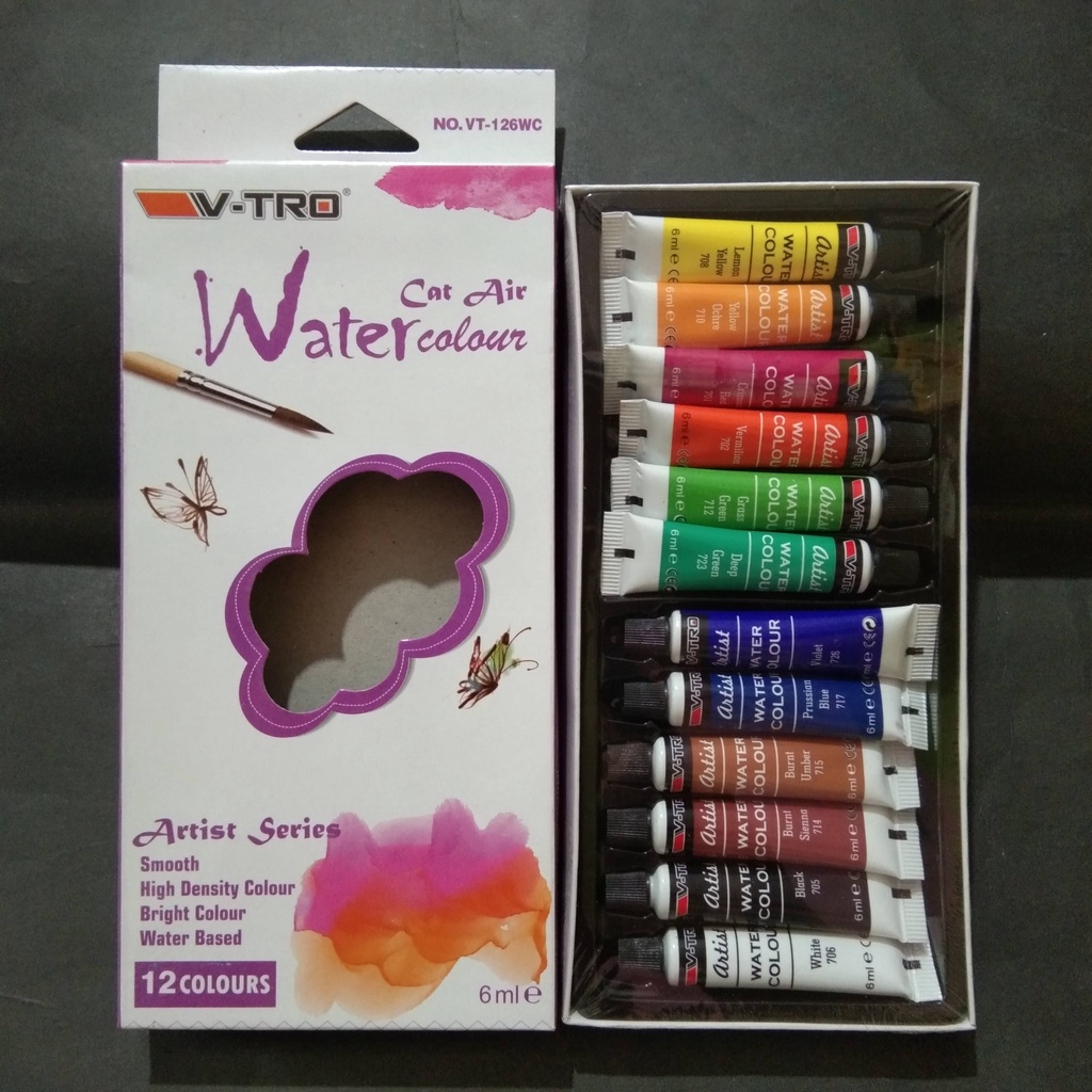 Jual cat air 12 warna murah 6 ml | Shopee Indonesia