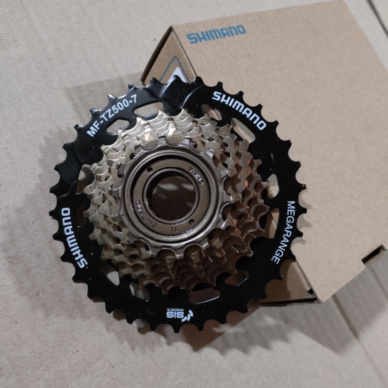 Jual Sprocket Freewheel 7 Speed Shimano Megarange Tz500 Drat Ulir 14 ...