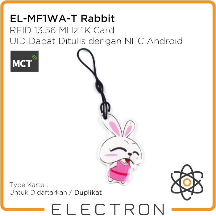 Jual EL-MF1WA-T Rabbit RFID 13.56MHz Clone NFC UID Tag Keyfob duplikat Via Android Mifare ...