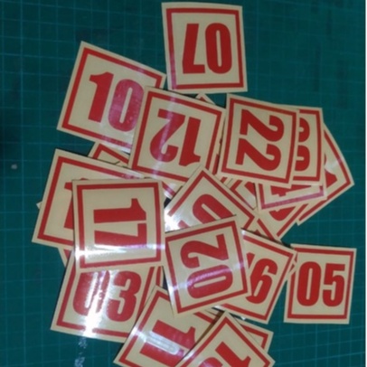 Jual STIKER LABEL ANGKA DLM KOTAK UK 15 CM | Shopee Indonesia